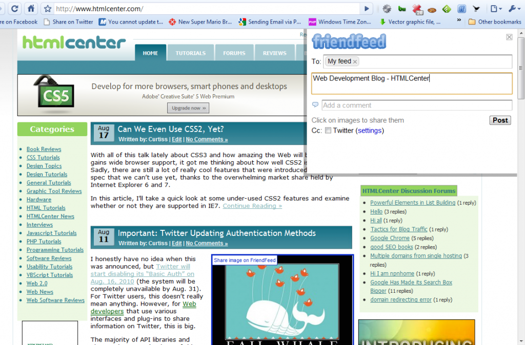 The New Twitter Bookmarklet